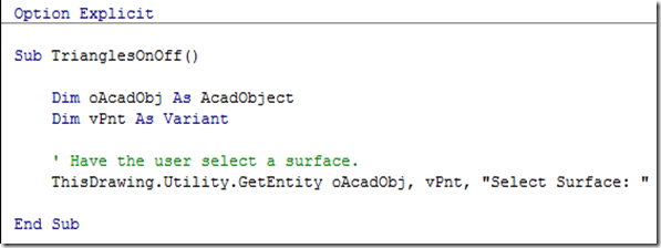 Civil 3D Reminders: Toggle TIN Triangle Visibility